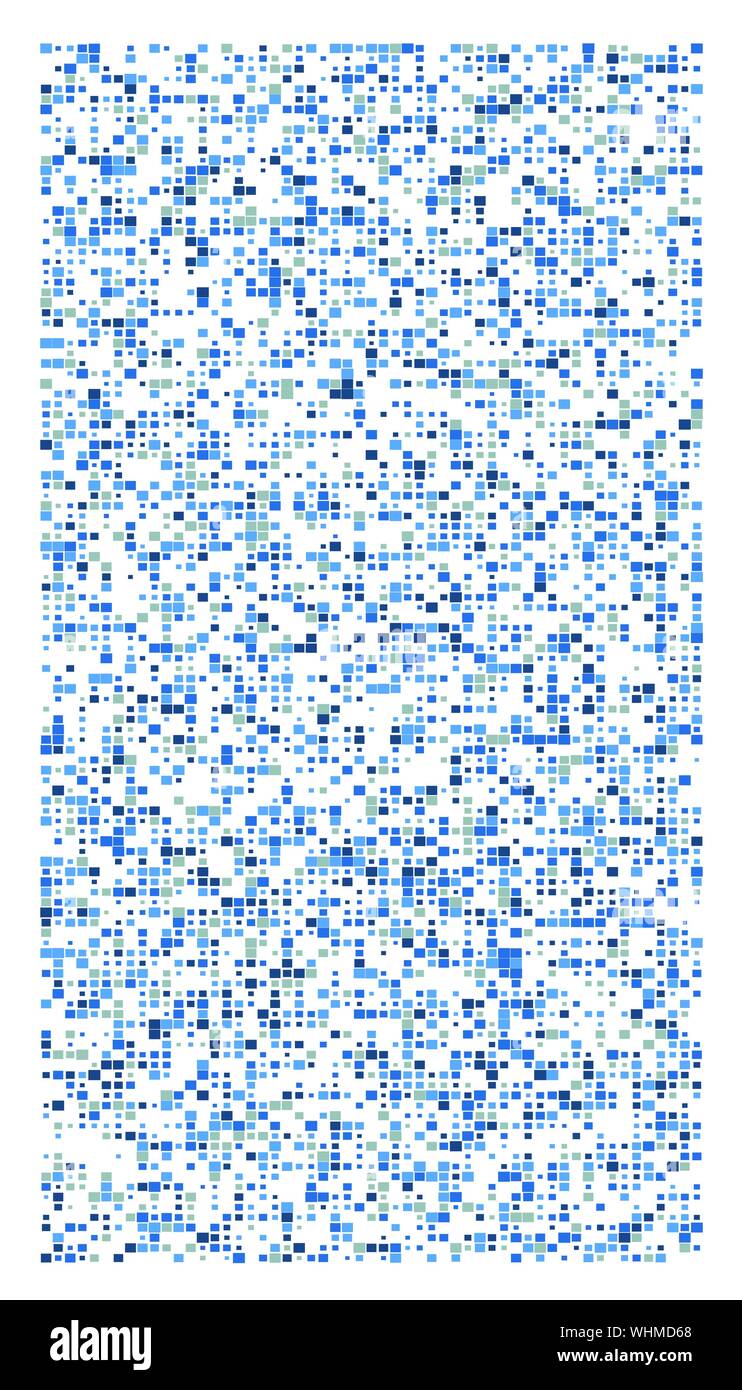 Random squares mosaic pattern. Pixelated, fragmentation halftone design ...
