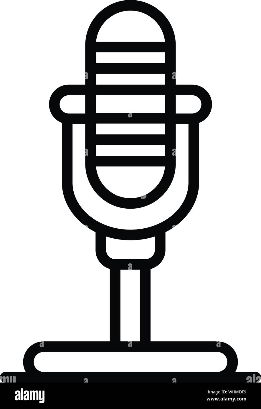 Desktop microphone icon, outline style Stock Vector Image & Art - Alamy