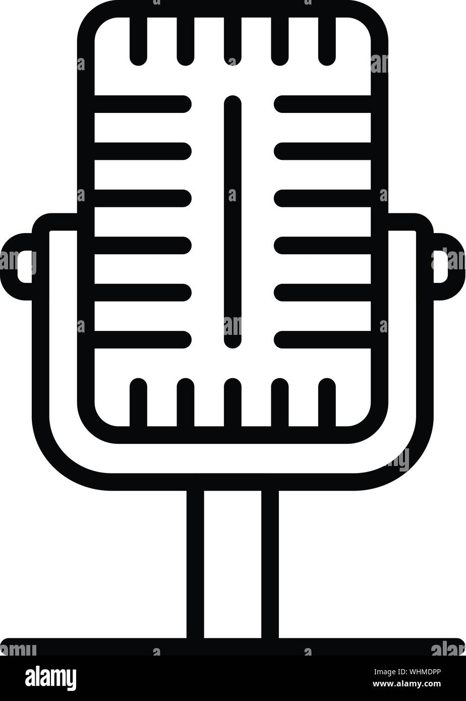 Professional microphone icon, outline style Stock Vector Image & Art ...