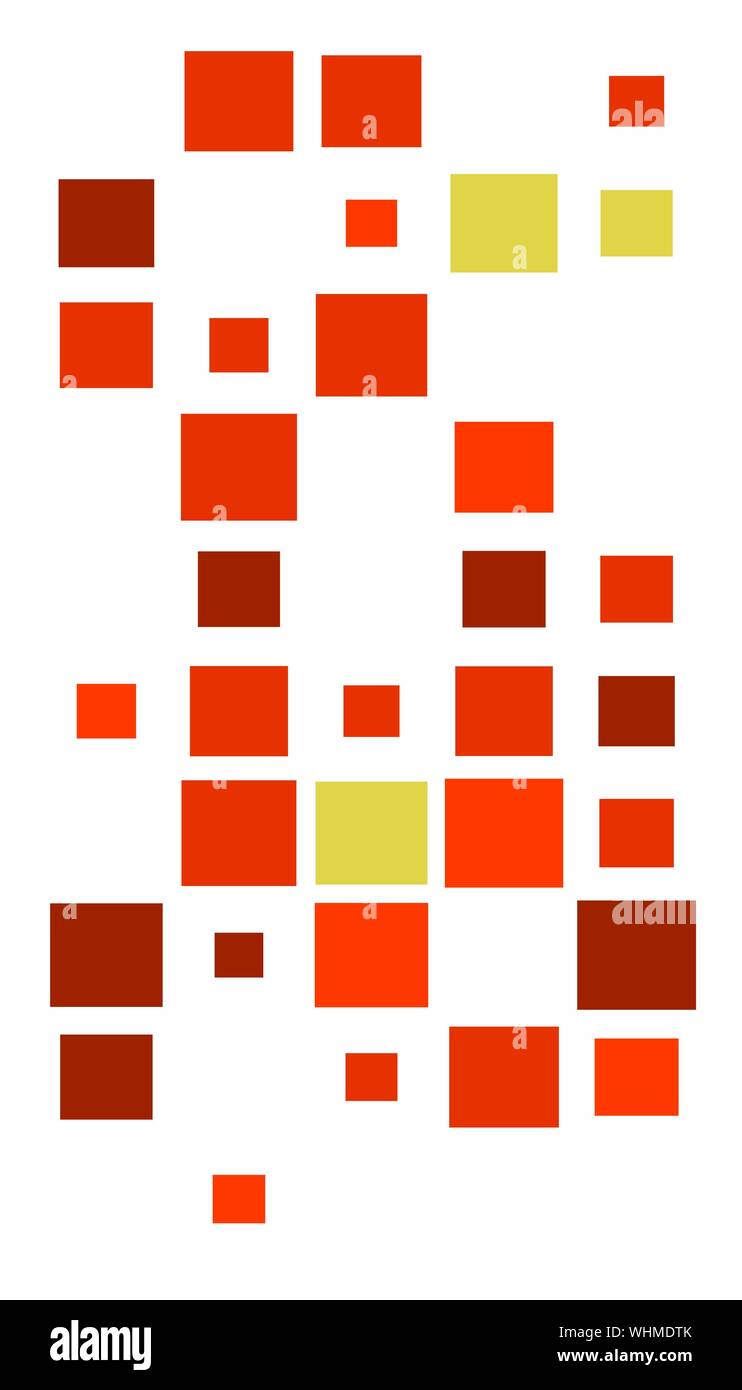 Random squares mosaic pattern. Pixelated, fragmentation halftone design ...