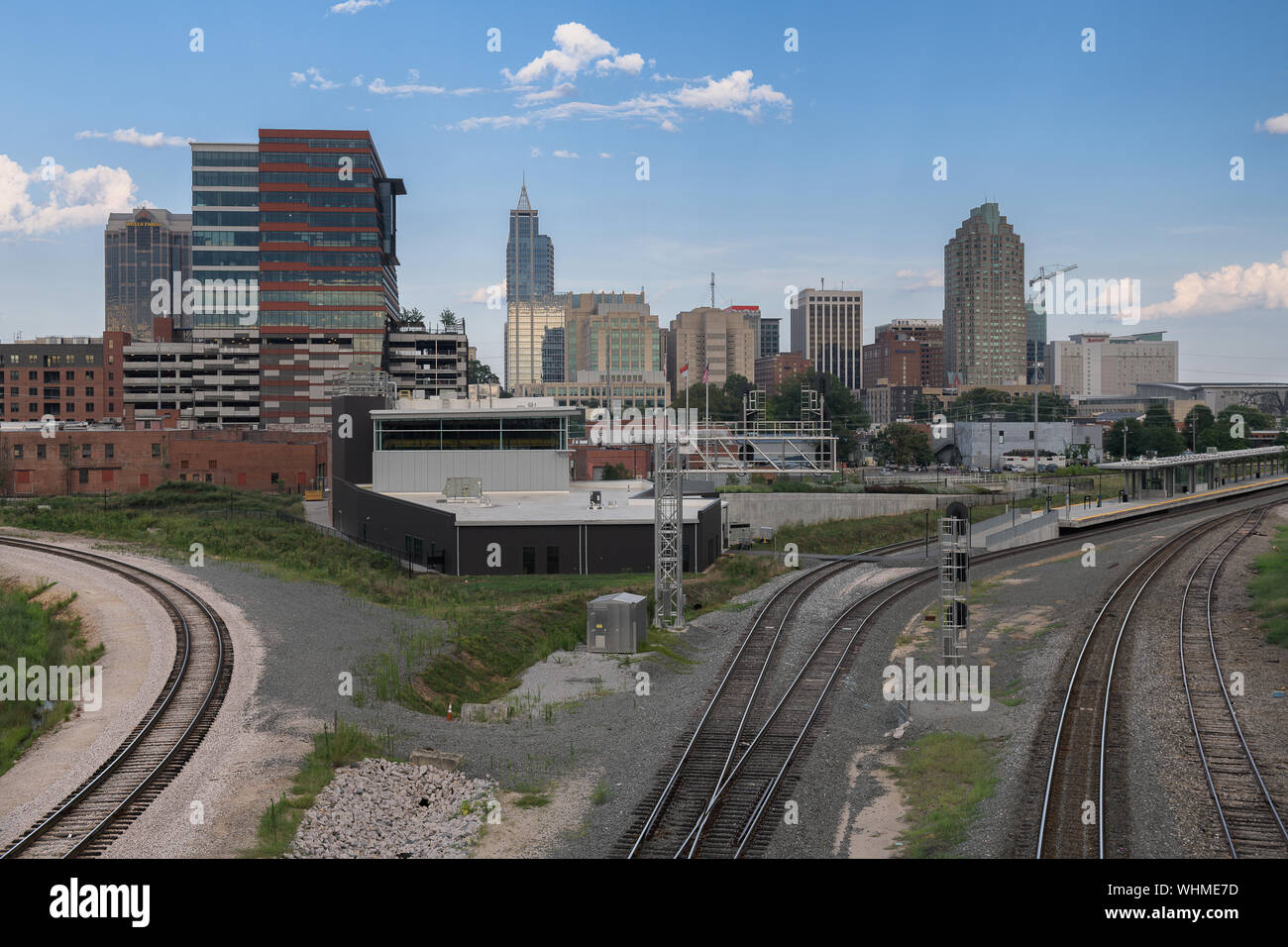 Downtown Raleigh from the Boylan Bridge in Raleigh, North Carolina ...