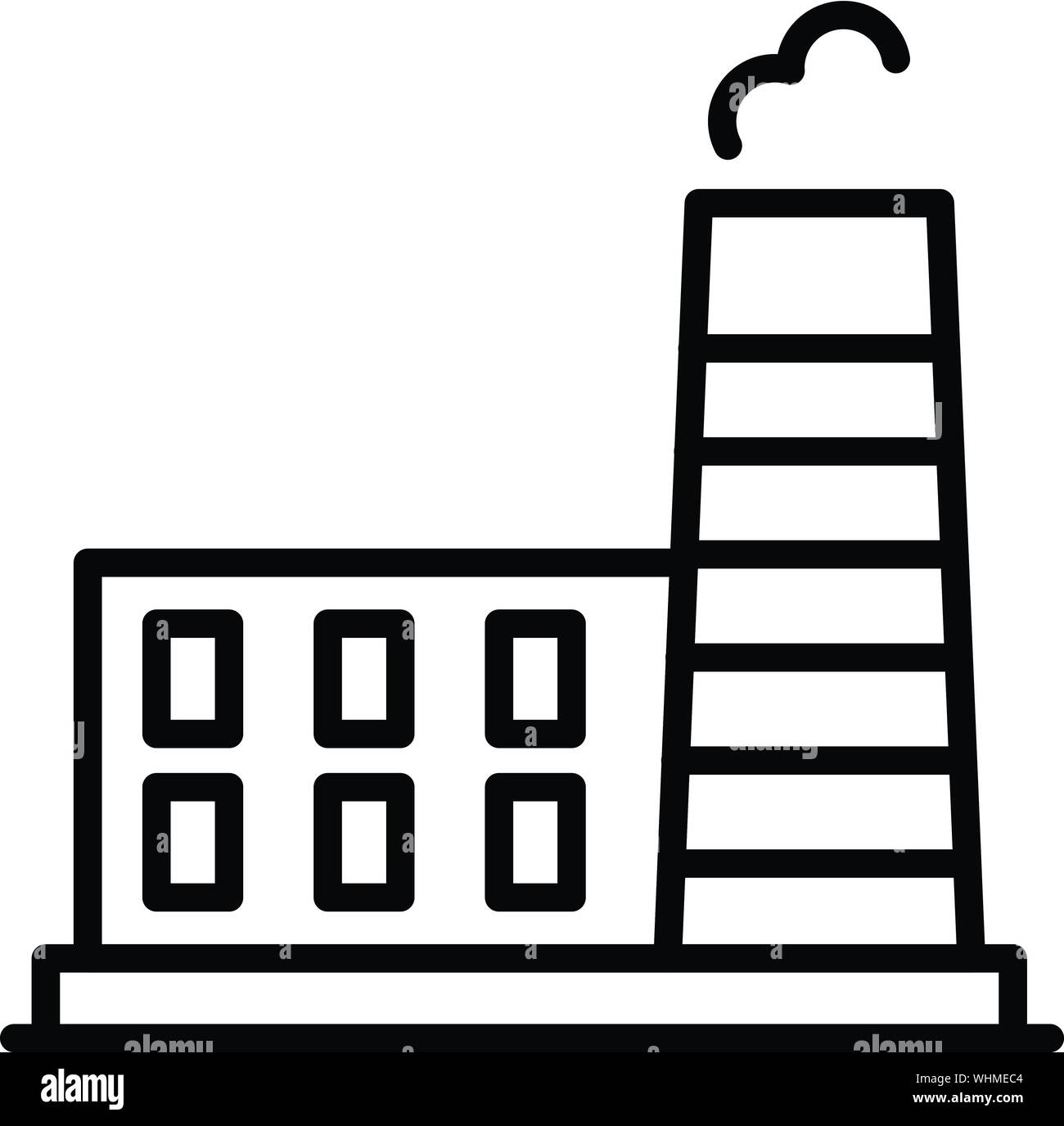 Modern factory icon, outline style Stock Vector Image & Art - Alamy