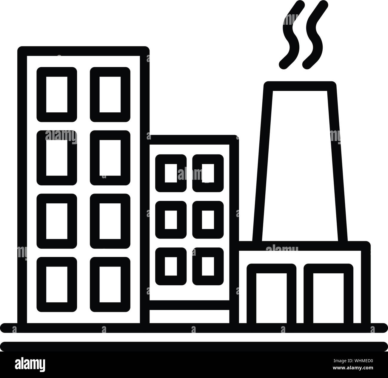 Smoke factory icon, outline style Stock Vector Image & Art - Alamy