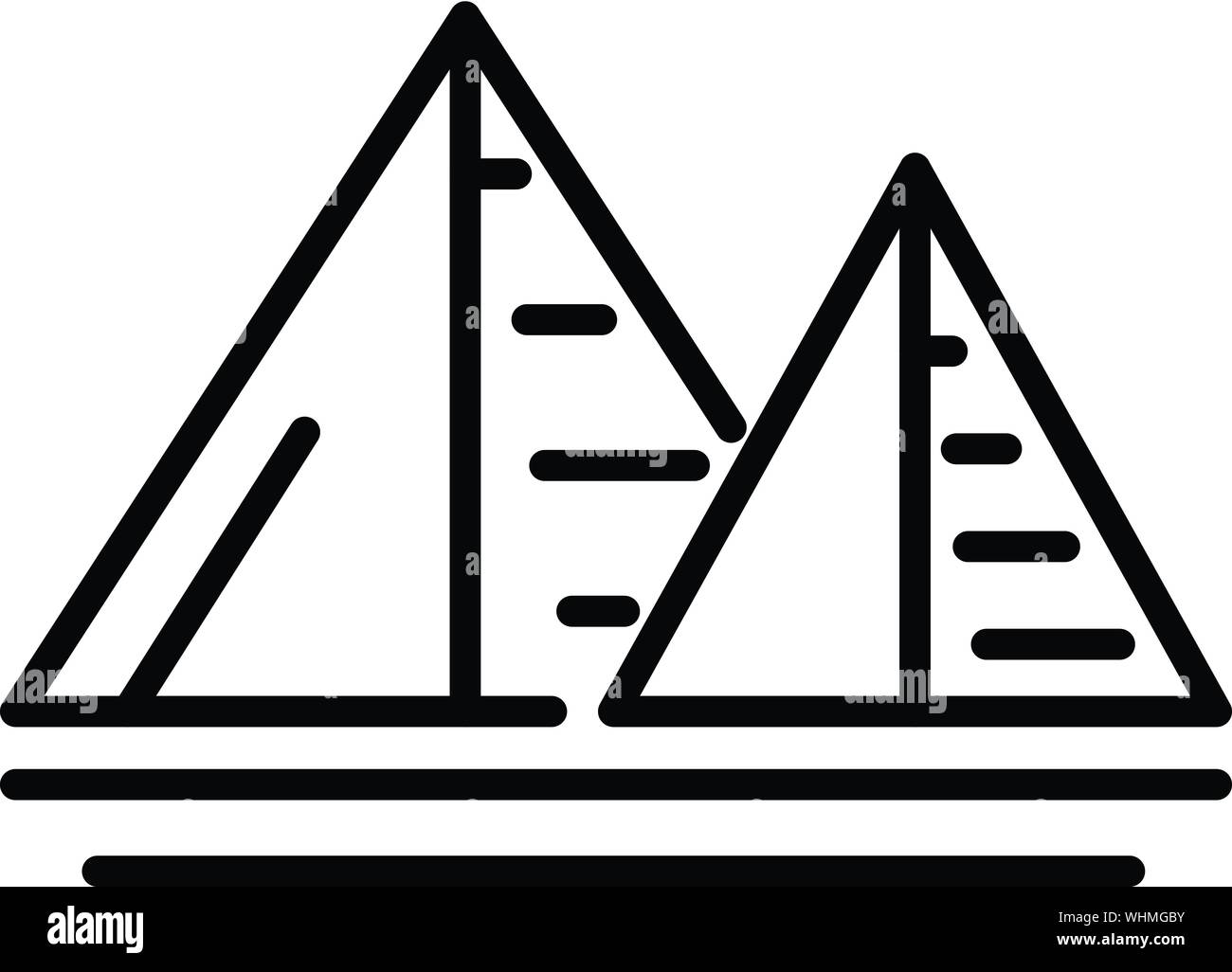 Egyptian pyramids black white Stock Vector Images - Alamy