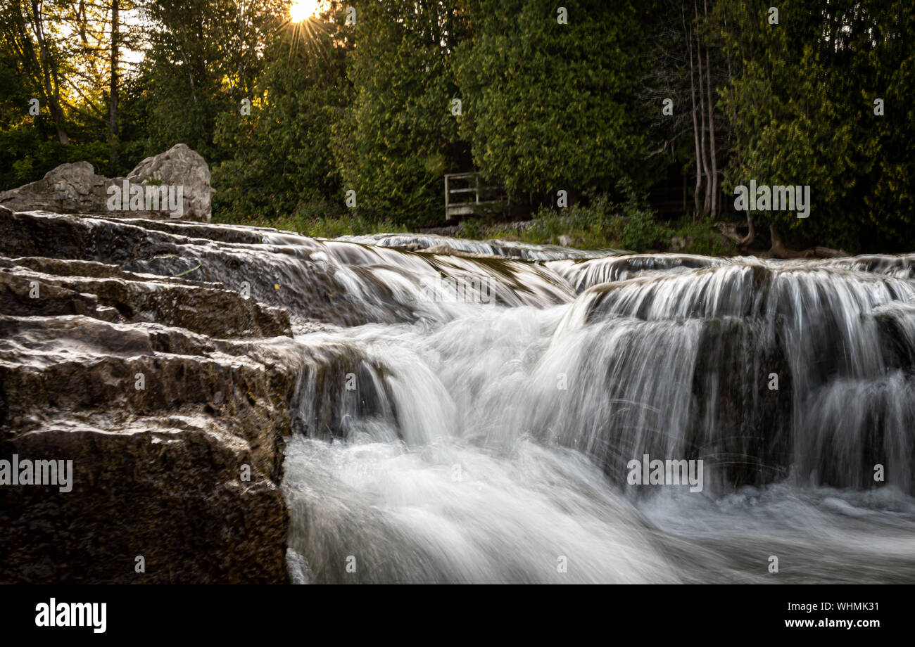 Waterfalls at Sauble Falls Provincial Park Ontario Canada Stock Photo ...