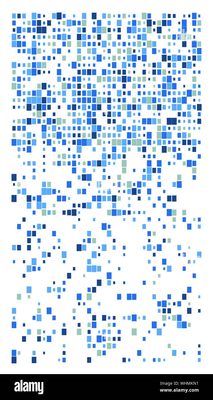 Random squares mosaic pattern. Pixelated, fragmentation halftone design ...