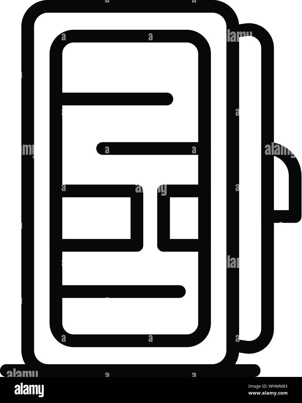 Fridge with open door icon, outline style Stock Vector Image & Art - Alamy