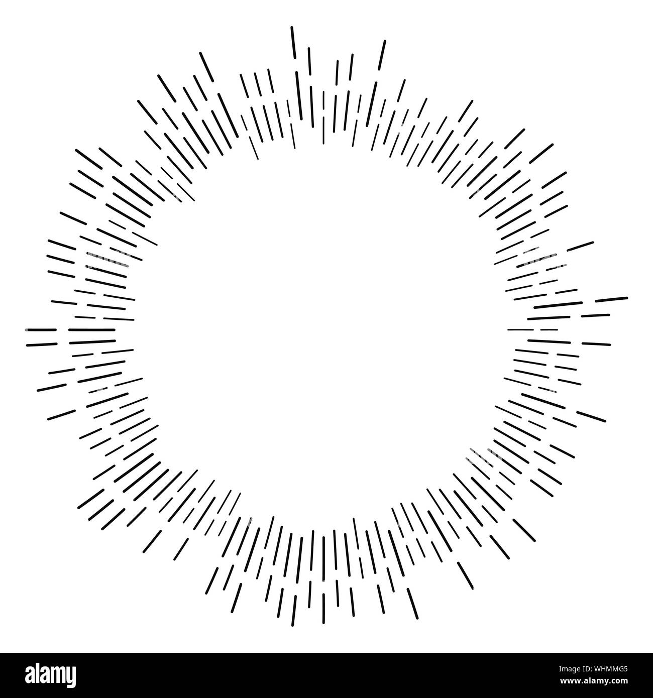 Radial, radiating beams, rays starburst, sunburst lines. Circular burst ...