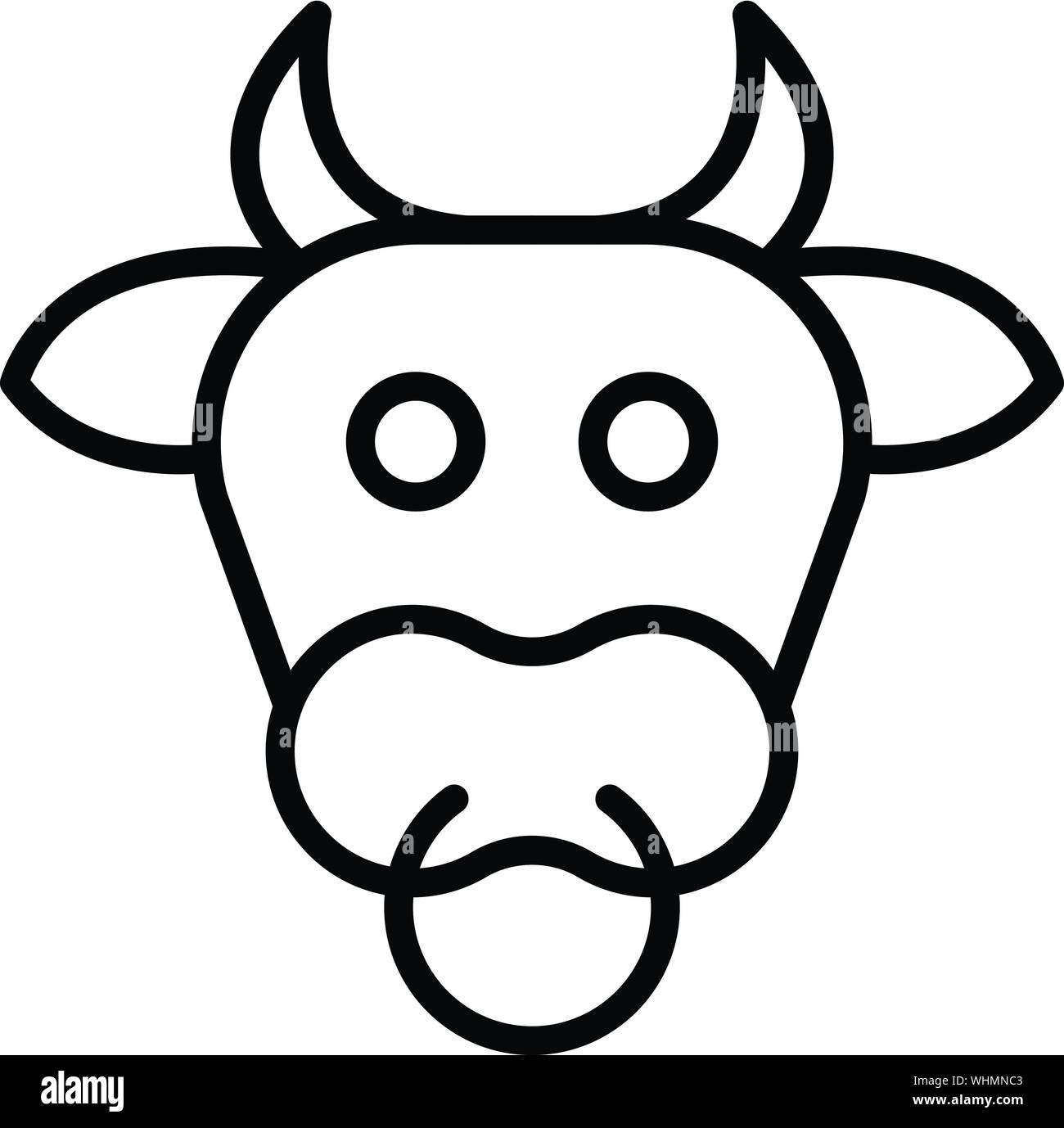 Cow head icon, outline style Stock Vector Image & Art - Alamy