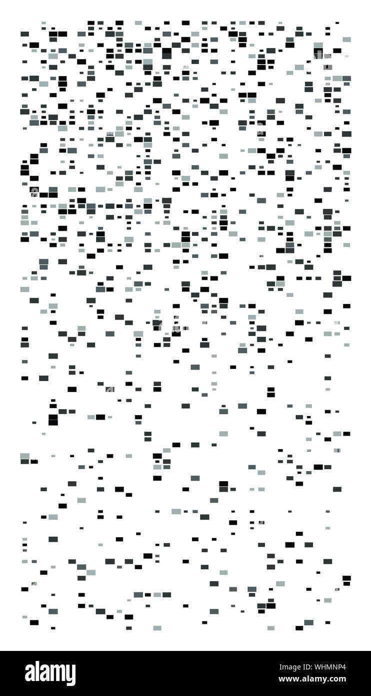 Random squares mosaic pattern. Pixelated, fragmentation halftone design ...