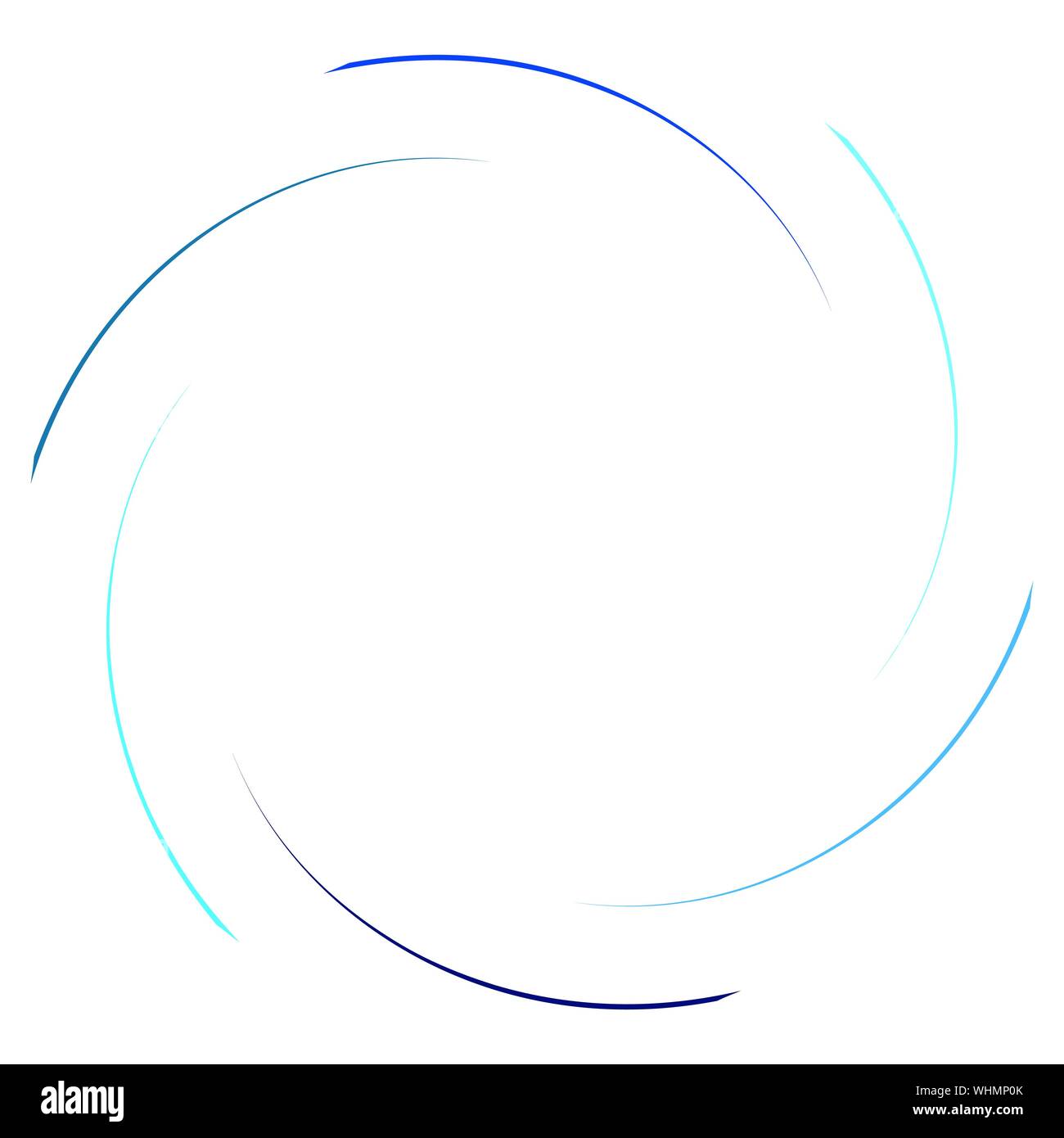 Abstract spiral, twist. Radial swirl, twirl curvy, wavy lines element ...
