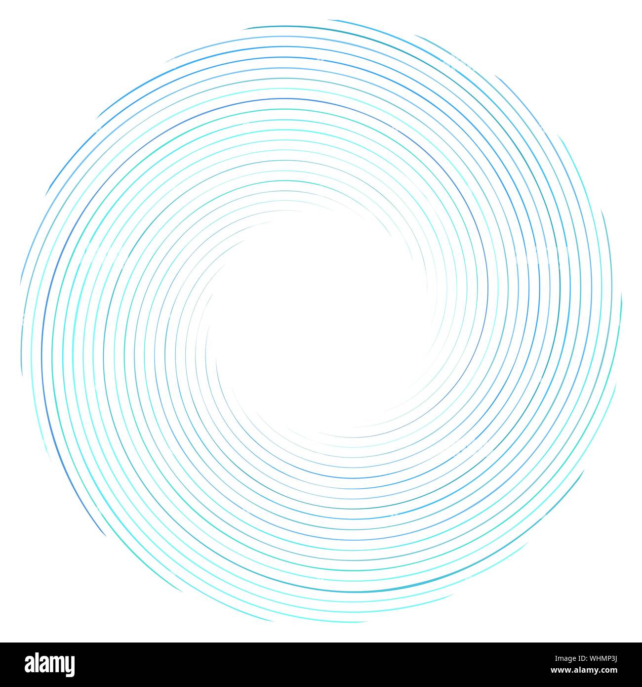Abstract spiral, twist. Radial swirl, twirl curvy, wavy lines element ...