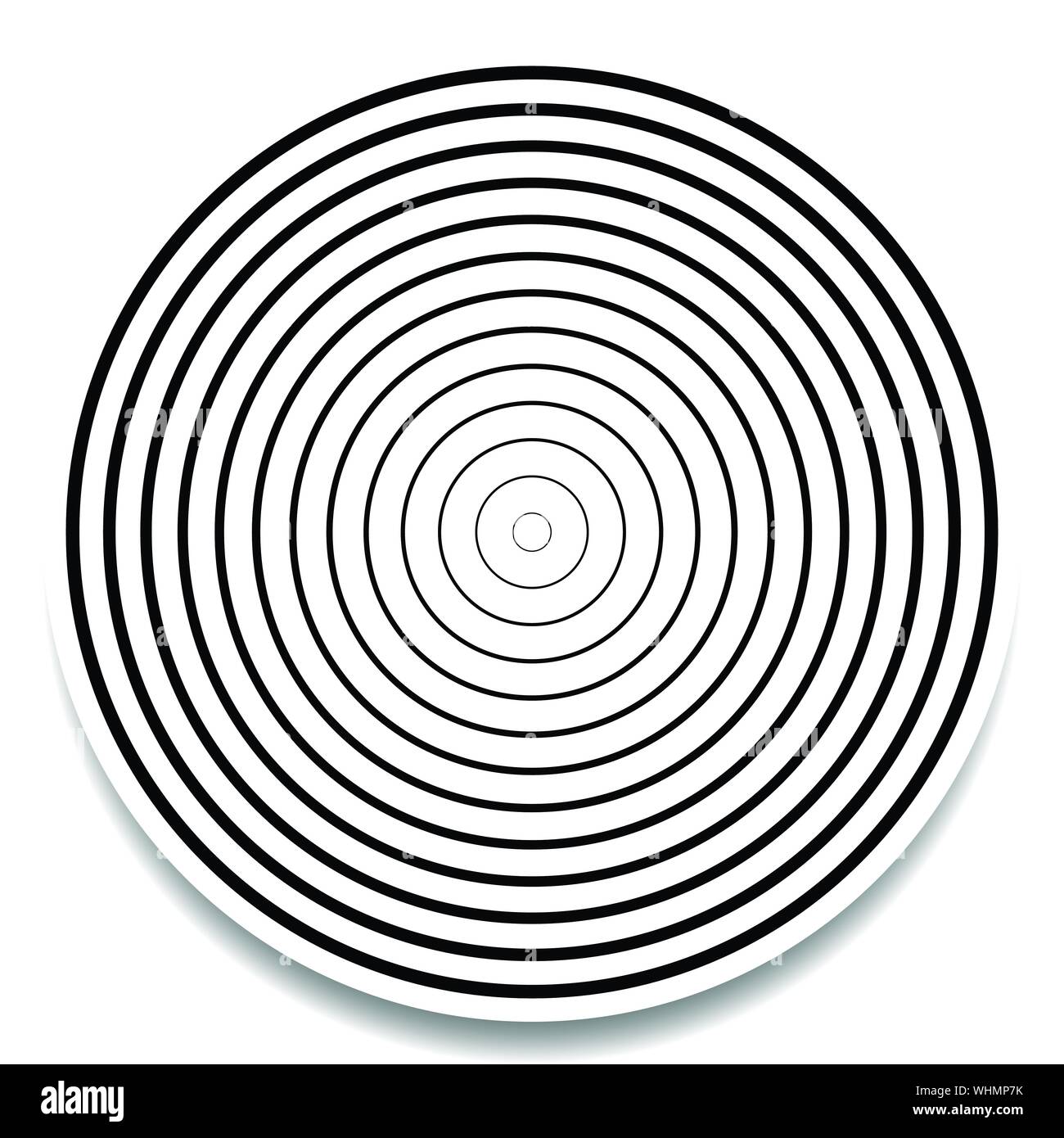 Concentric, radial circles pattern. Radiating, circular spiral, vortex ...