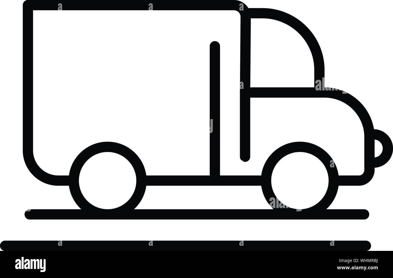 Ice cream van black and white Stock Vector Images - Alamy