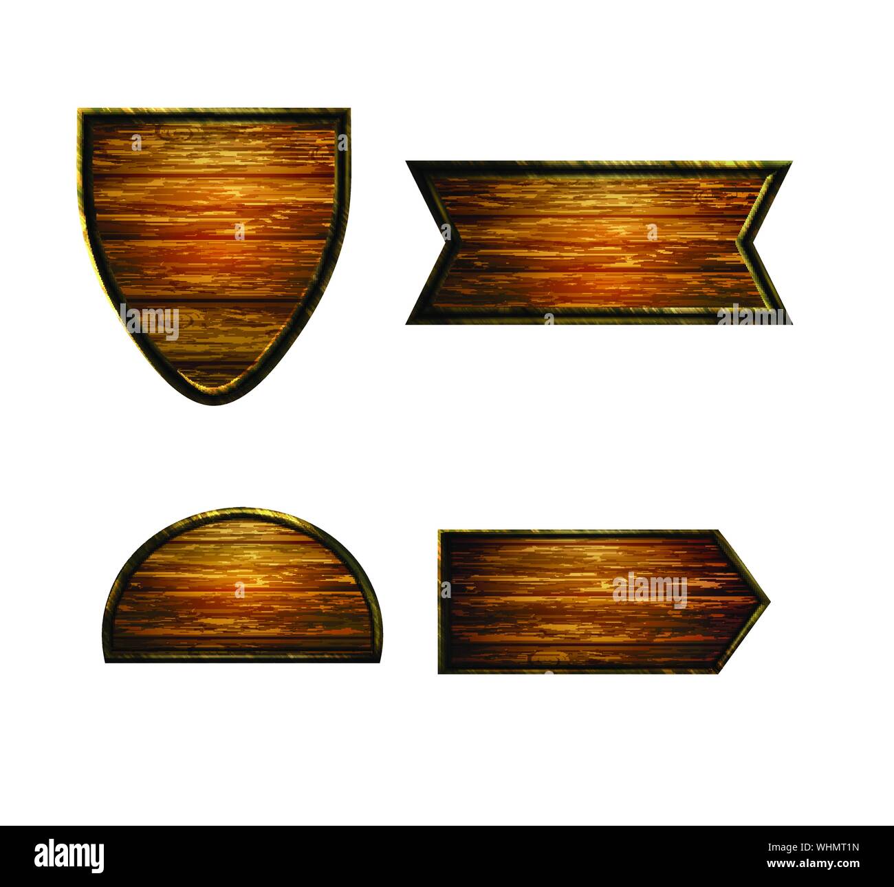 Vector realistic illustration of wooden signboard Stock Vector Image ...