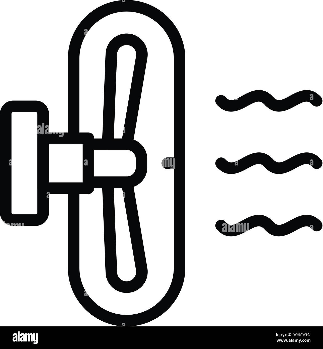 Fan side view icon, outline style Stock Vector Image & Art - Alamy