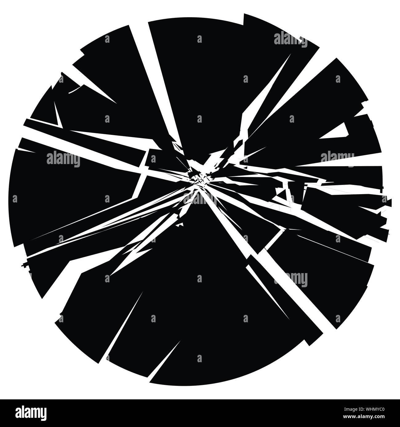 Facture, crack element. Shatter, broken surface texture. Grungy design ...