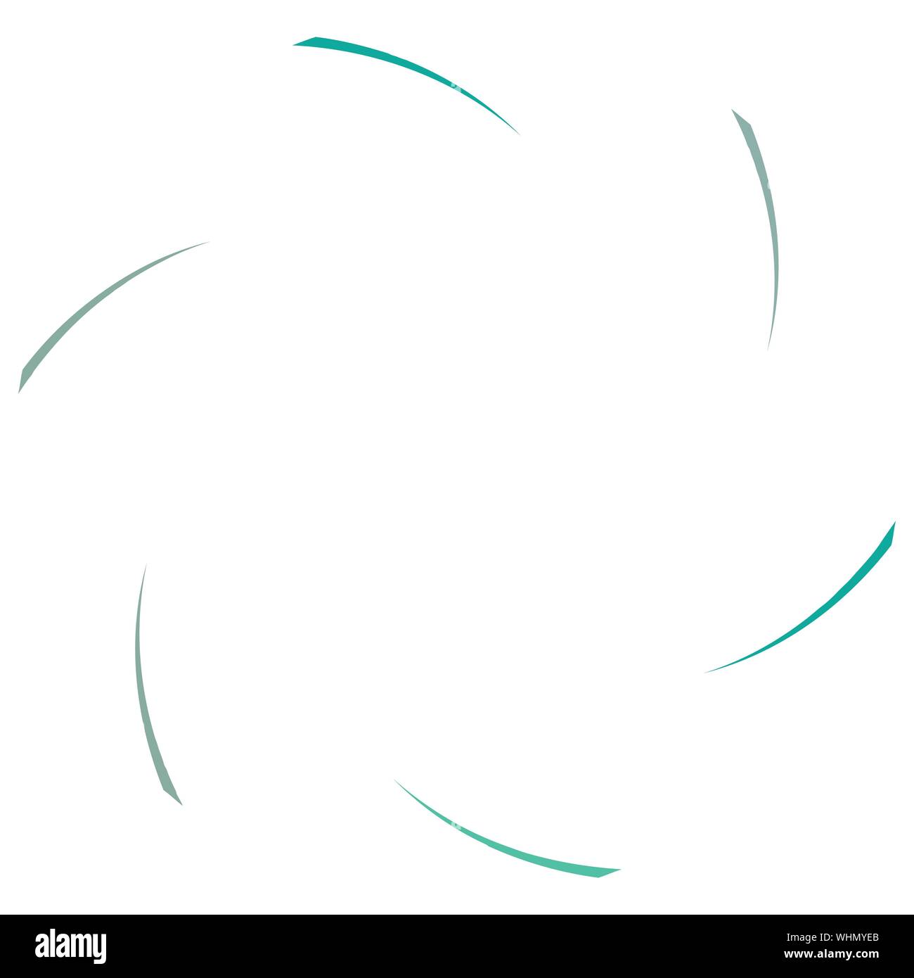 Abstract spiral, twist. Radial swirl, twirl curvy, wavy lines element ...