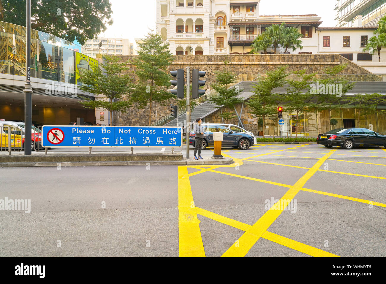 HONG KONG, CHINA - CIRCA JANUARY, 2019: Kowloon Park Drive in Hong Kong ...