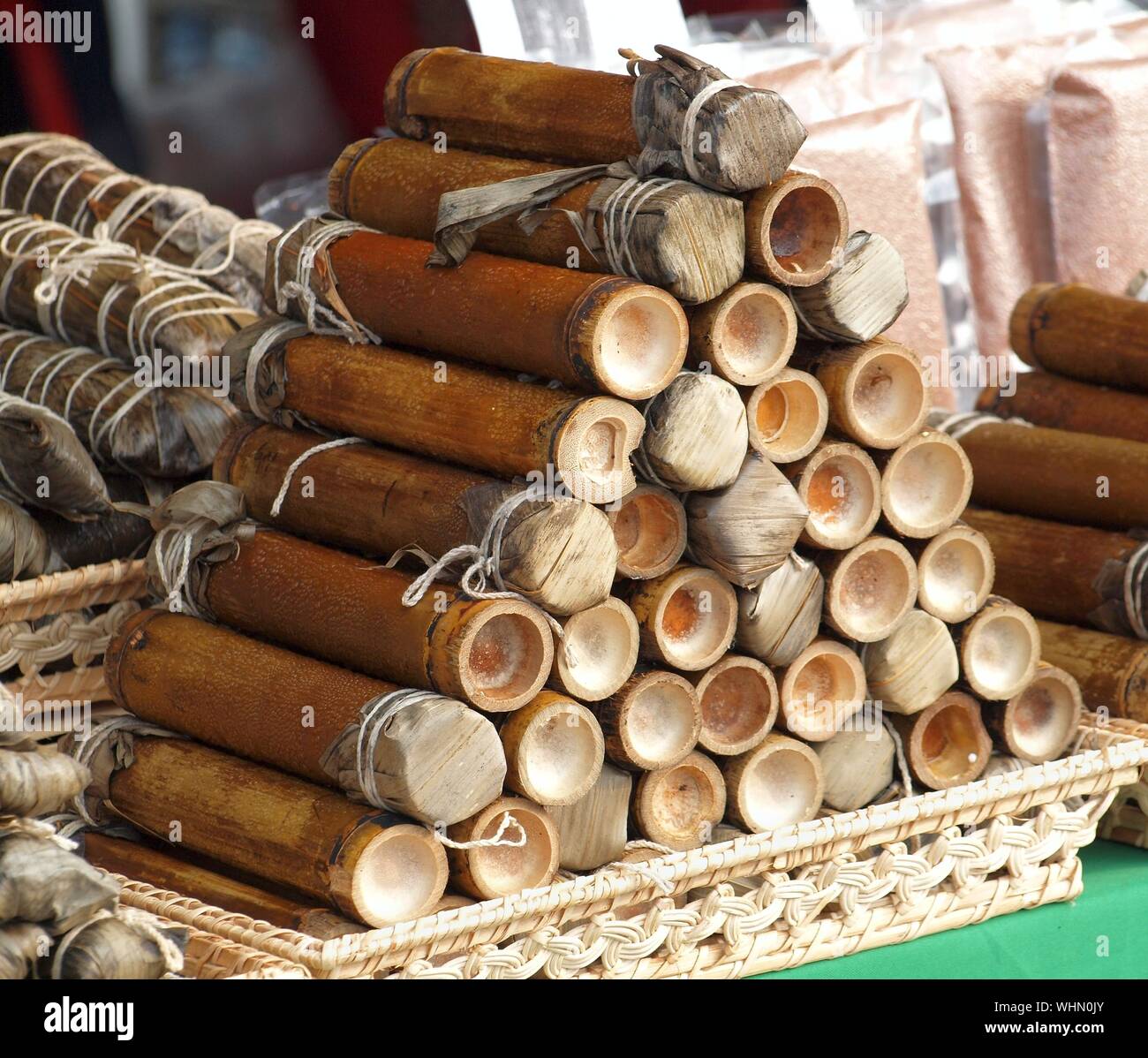 Bamboo tubes hi-res stock photography and images - Alamy