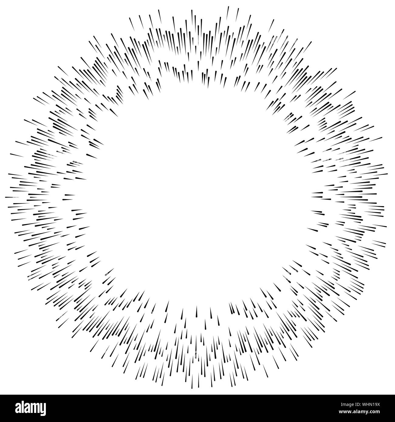 Radial, radiating beams, rays starburst, sunburst lines. Circular burst ...