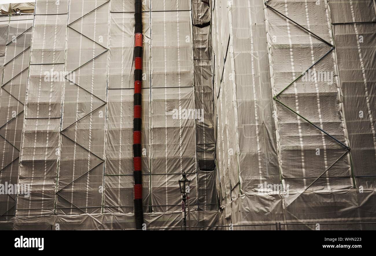 Scaffolding Covered With Plastic High Resolution Stock Photography and ...