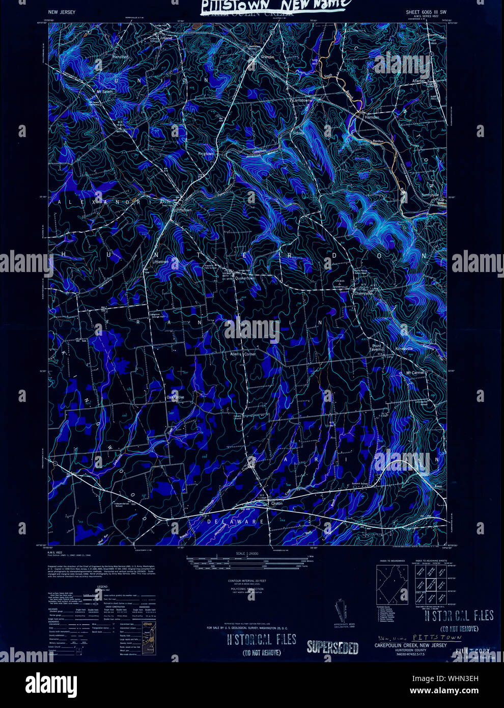 Map of pittstown new jersey hi-res stock photography and images - Alamy