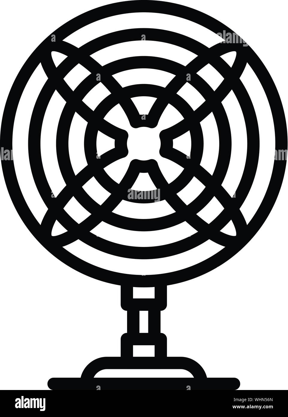 Front view desk fan icon, outline style Stock Vector Image & Art - Alamy
