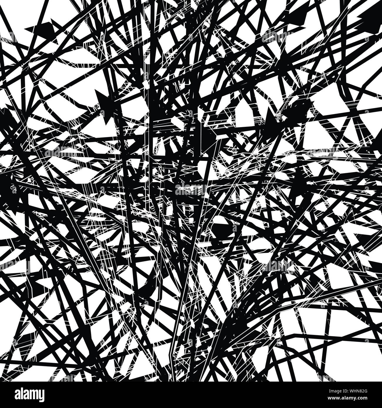 Abstract art with deformation, distortion effect on random lines ...