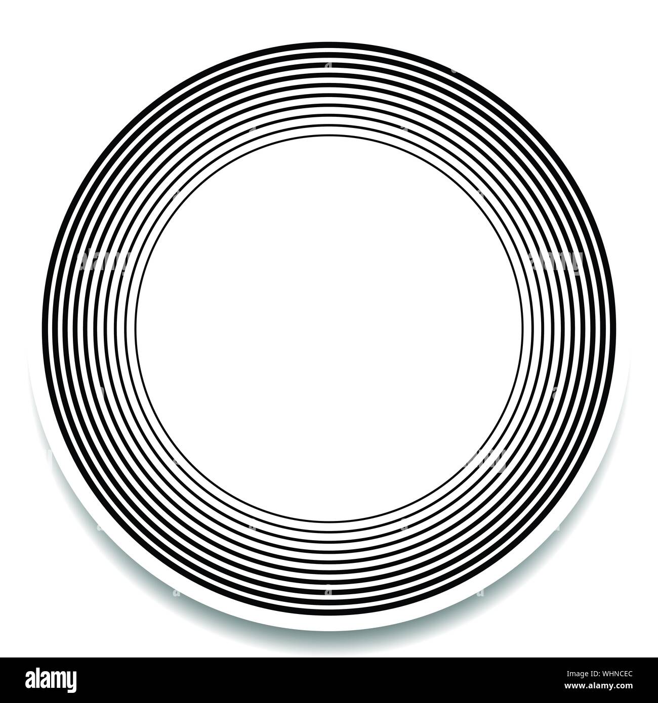 Concentric, radial circles pattern. Radiating, circular spiral, vortex ...