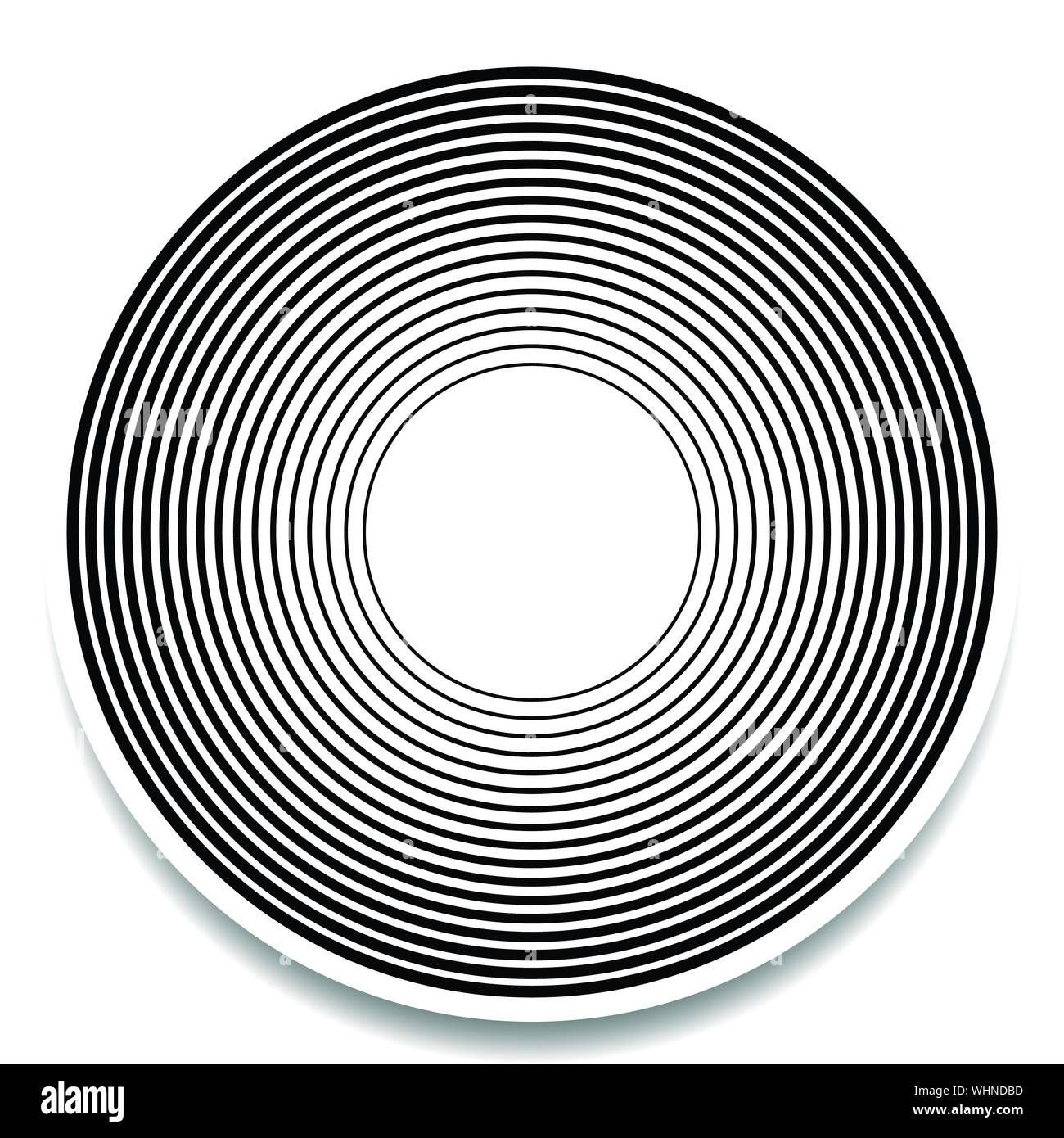 Concentric, radial circles pattern. Radiating, circular spiral, vortex ...