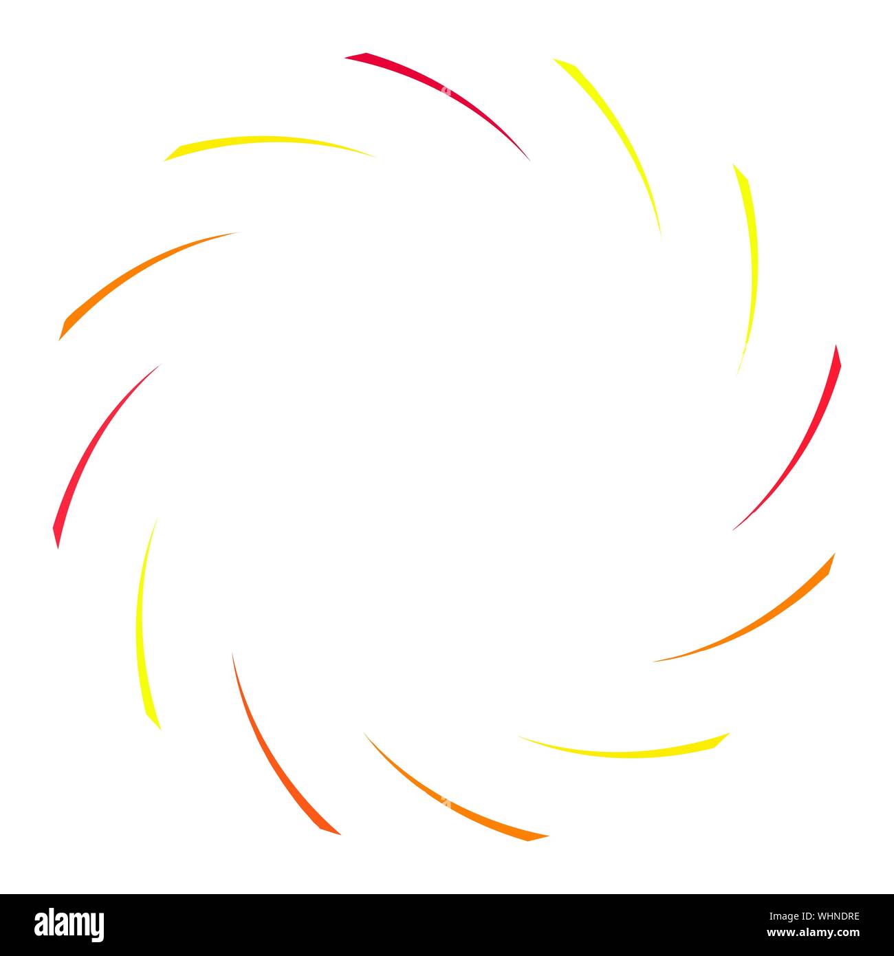 Abstract spiral, twist. Radial swirl, twirl curvy, wavy lines element ...