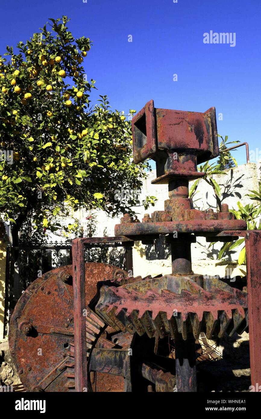 Old Water Well, Crete, Greece Stock Photo - Alamy
