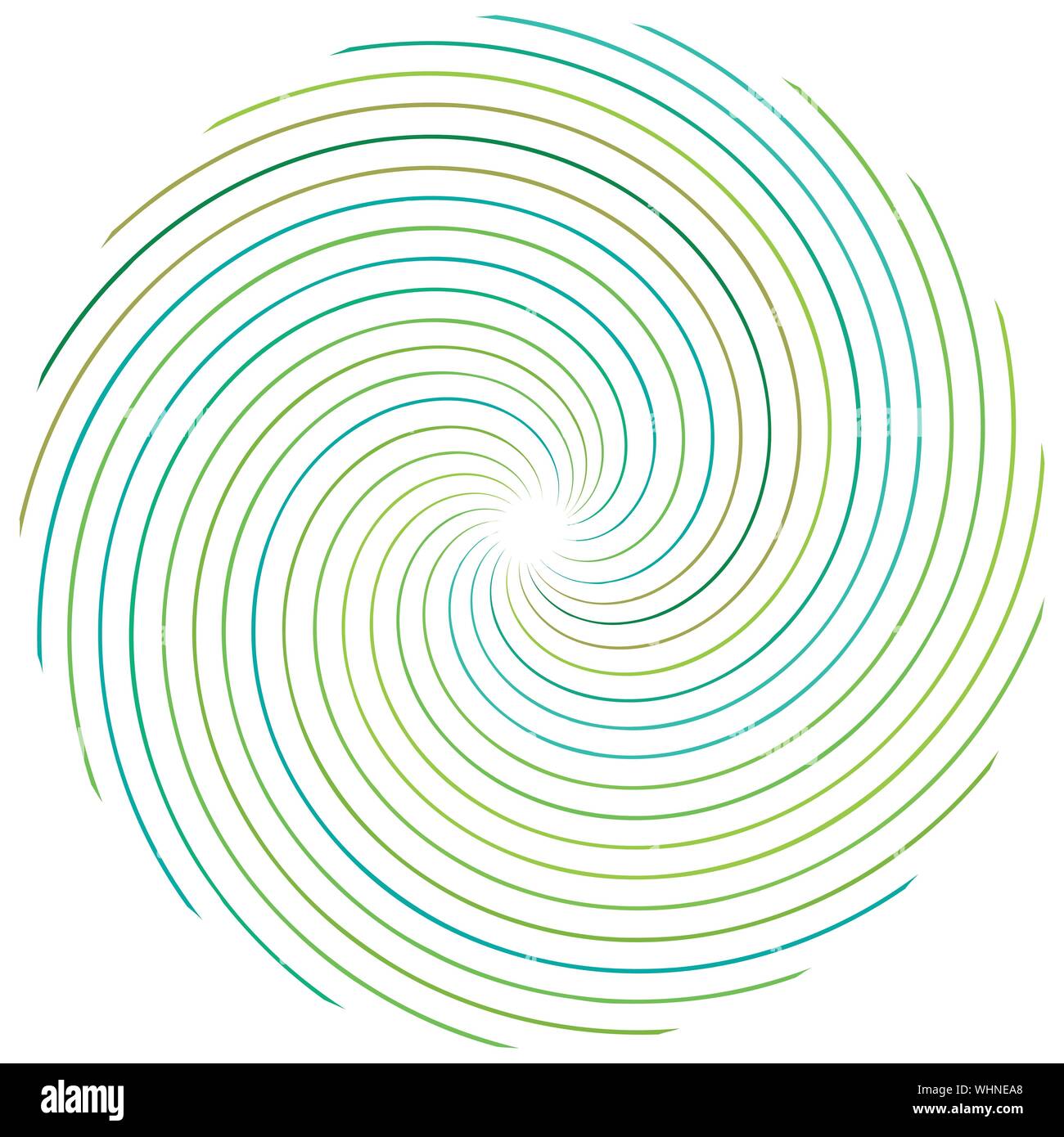 Abstract spiral, twist. Radial swirl, twirl curvy, wavy lines element ...