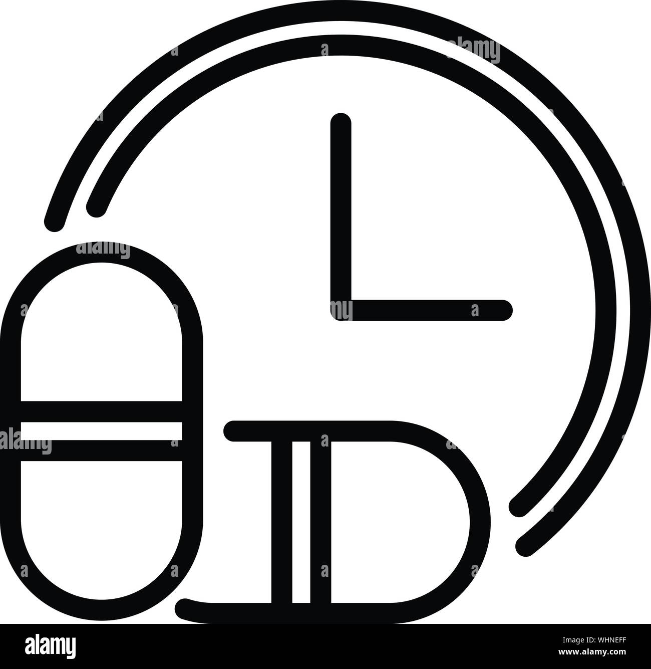 Time pharmacy icon outline hi-res stock photography and images - Alamy