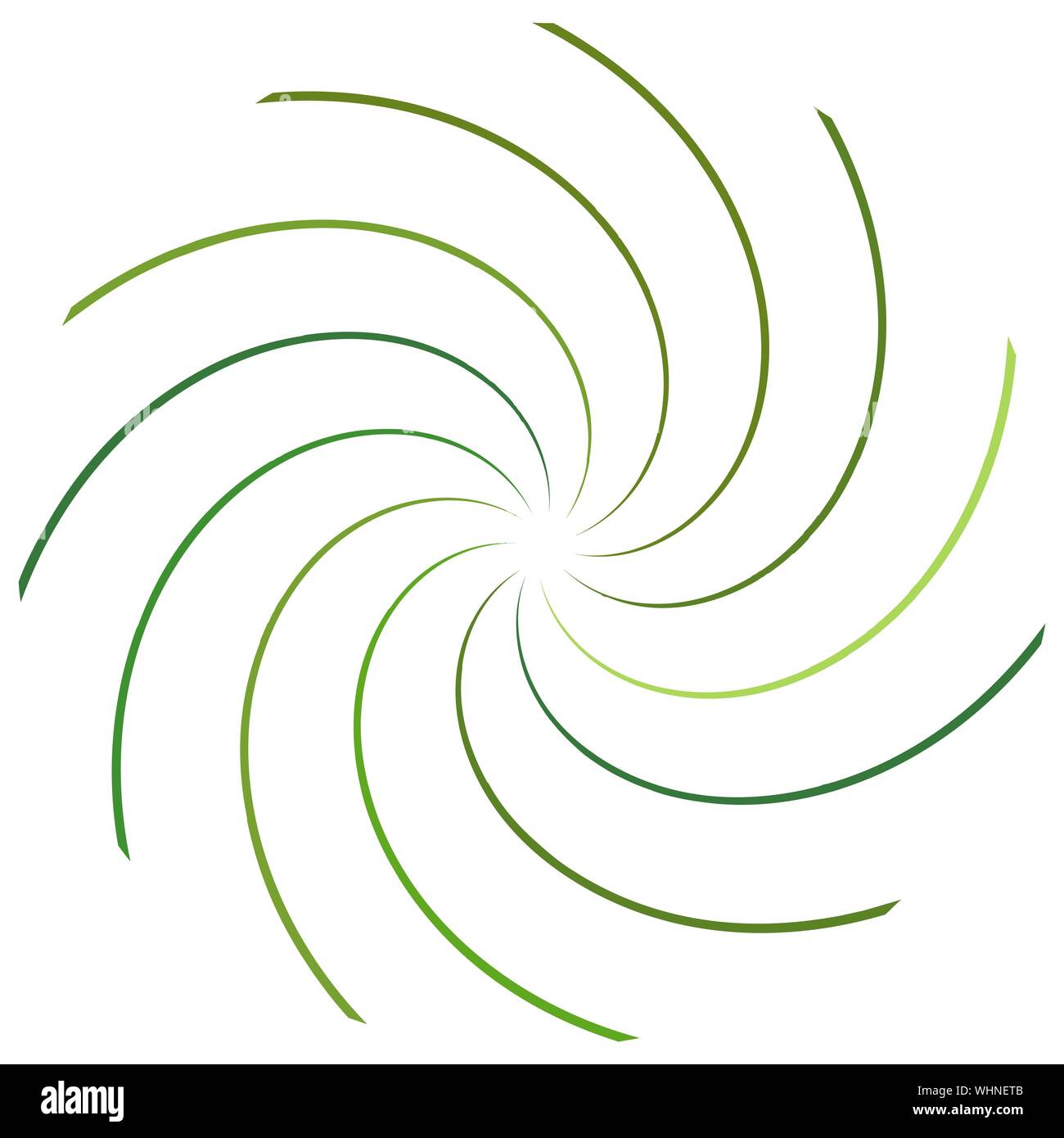 Abstract spiral, twist. Radial swirl, twirl curvy, wavy lines element ...