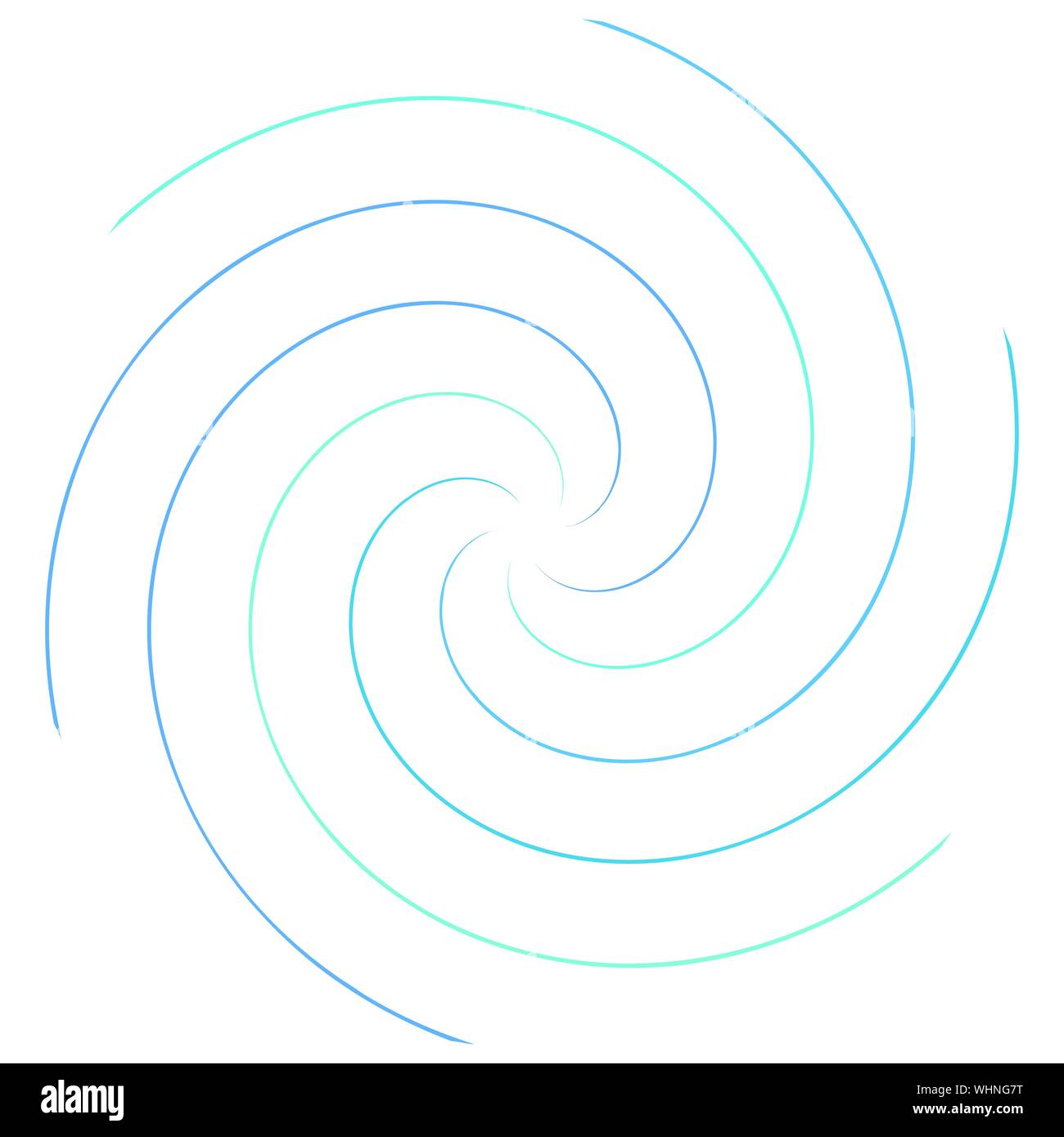 Abstract spiral, twist. Radial swirl, twirl curvy, wavy lines element ...