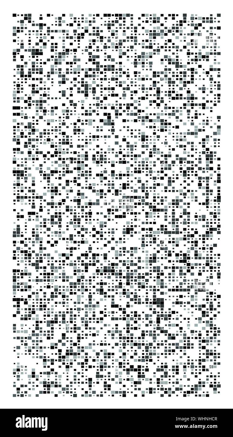 Random squares mosaic pattern. Pixelated, fragmentation halftone design ...