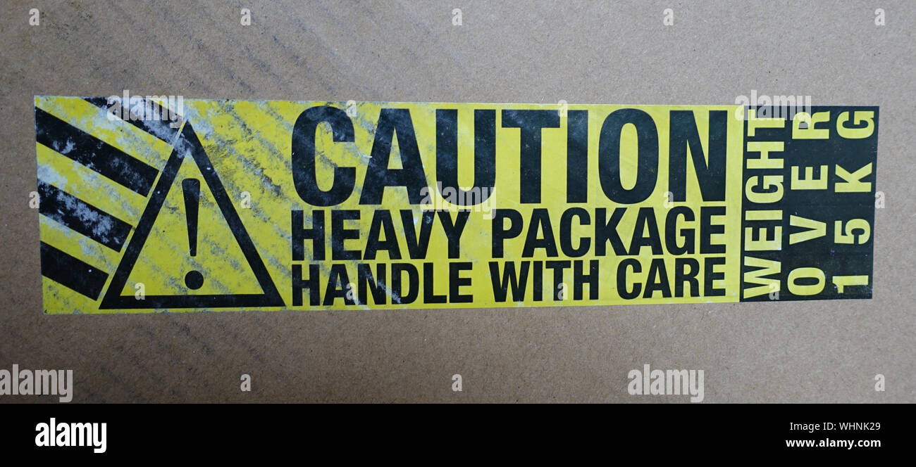 Caution Sticker High Resolution Stock Photography and Images - Alamy