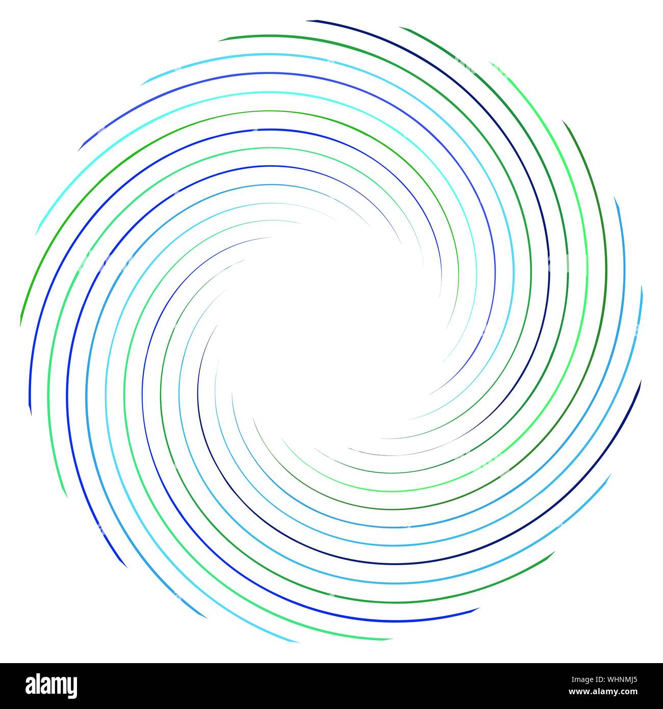 Abstract spiral, twist. Radial swirl, twirl curvy, wavy lines element ...