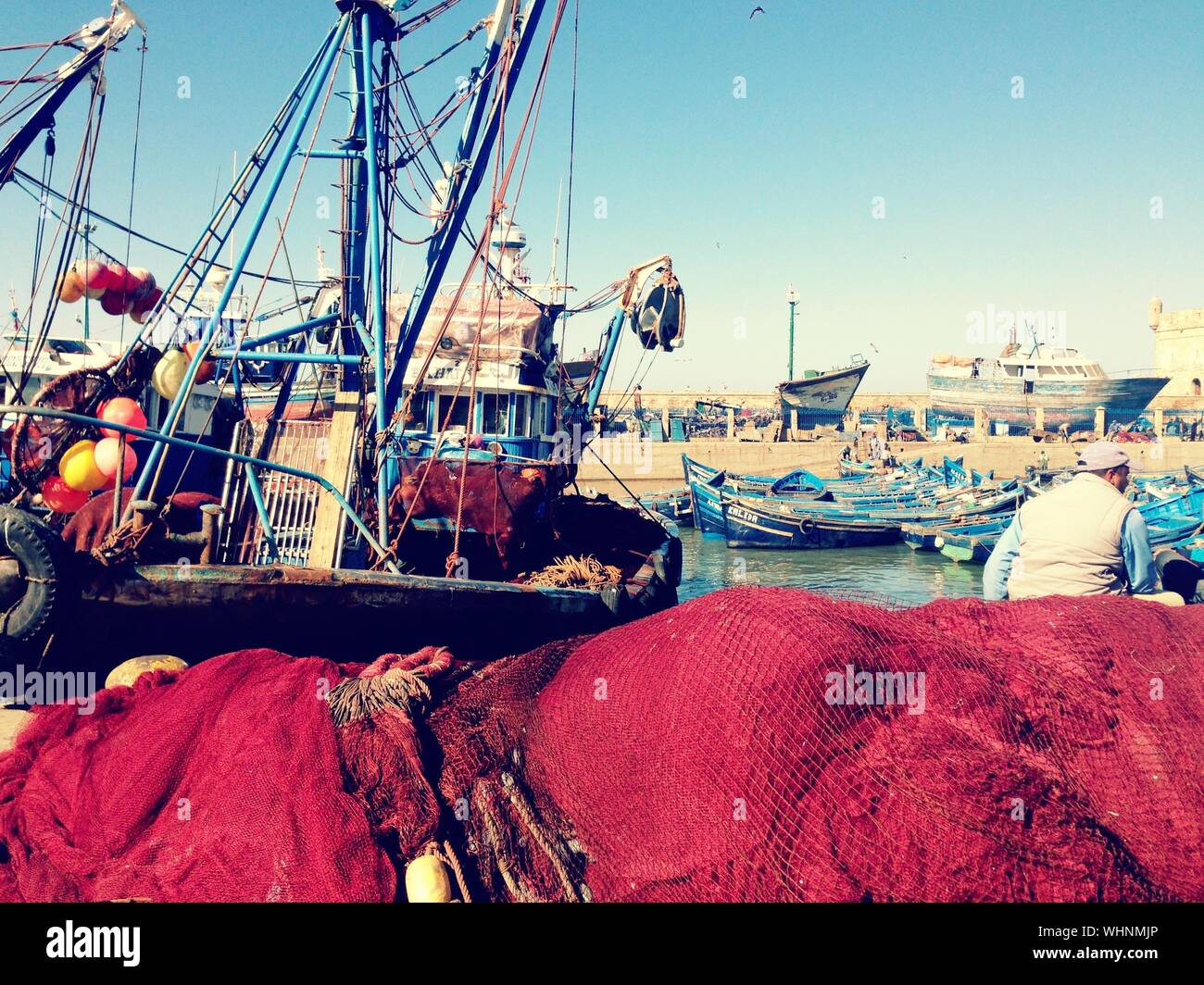 Trawler fishing net with copy space hi-res stock photography and images ...