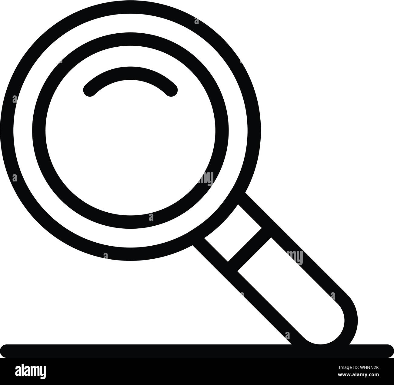 Magnifier icon, outline style Stock Vector Image & Art - Alamy