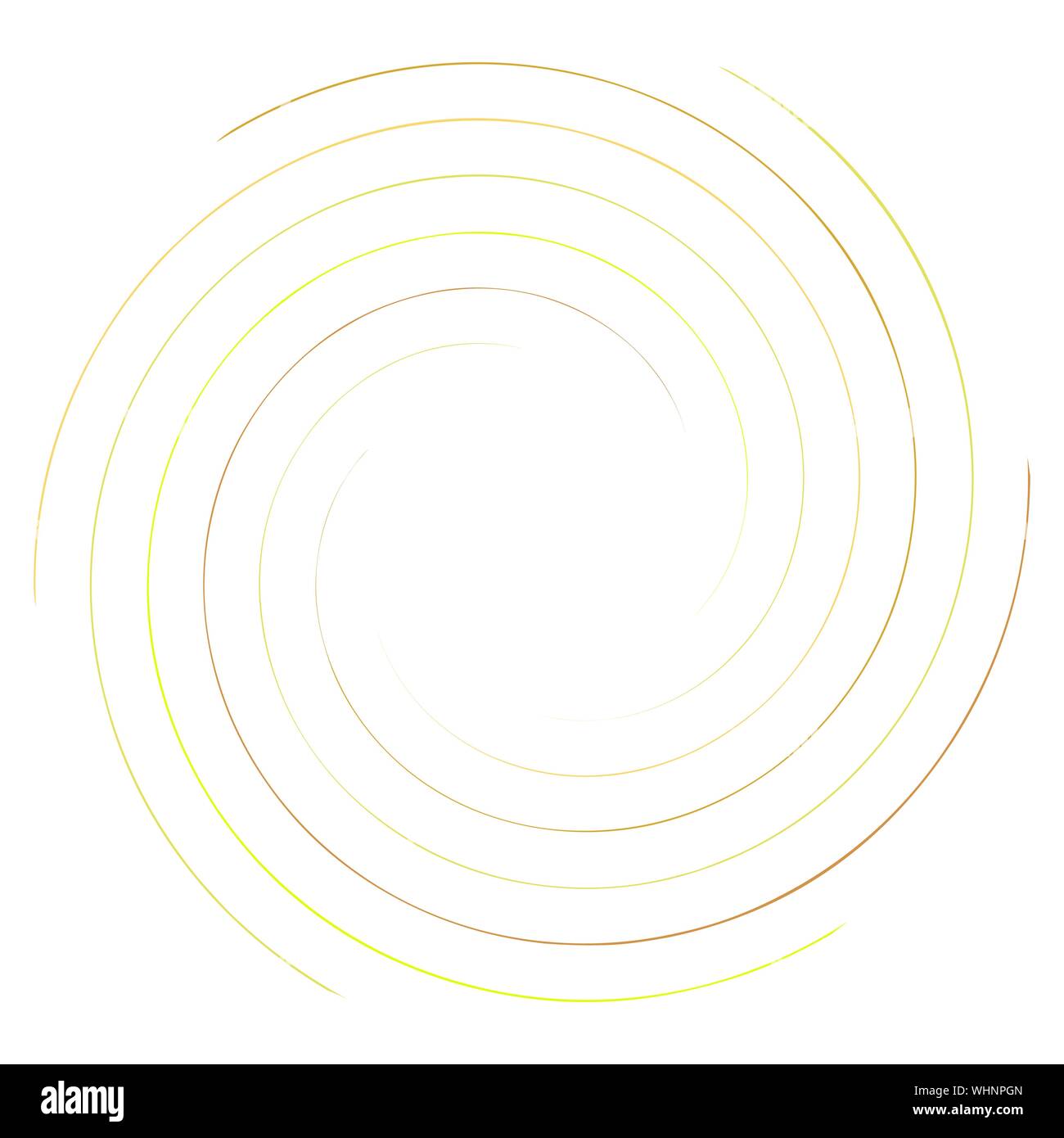 Abstract spiral, twist. Radial swirl, twirl curvy, wavy lines element ...