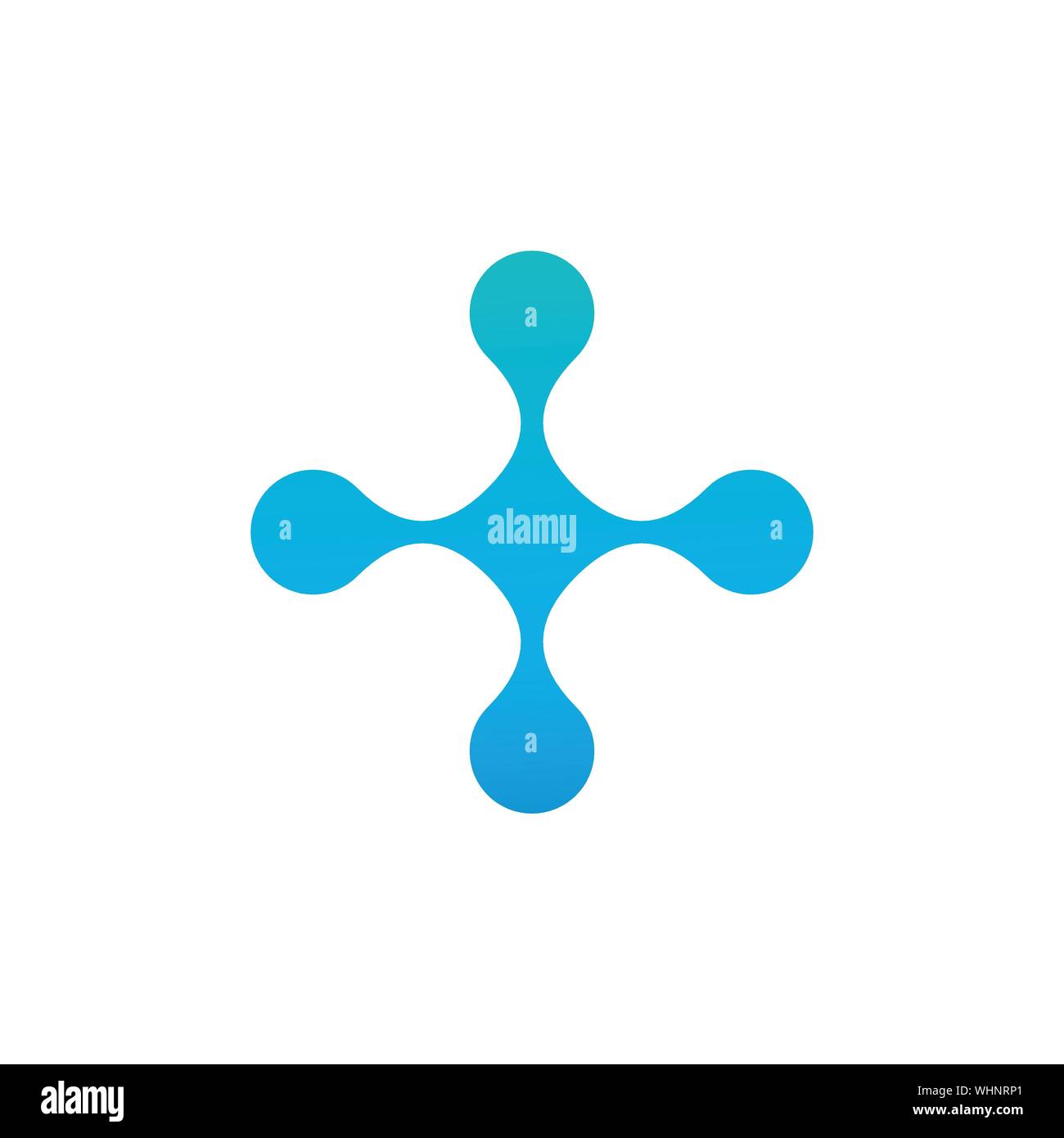 Molecular cross logo, atom nuclear logo fluid design. Stock Vector ...