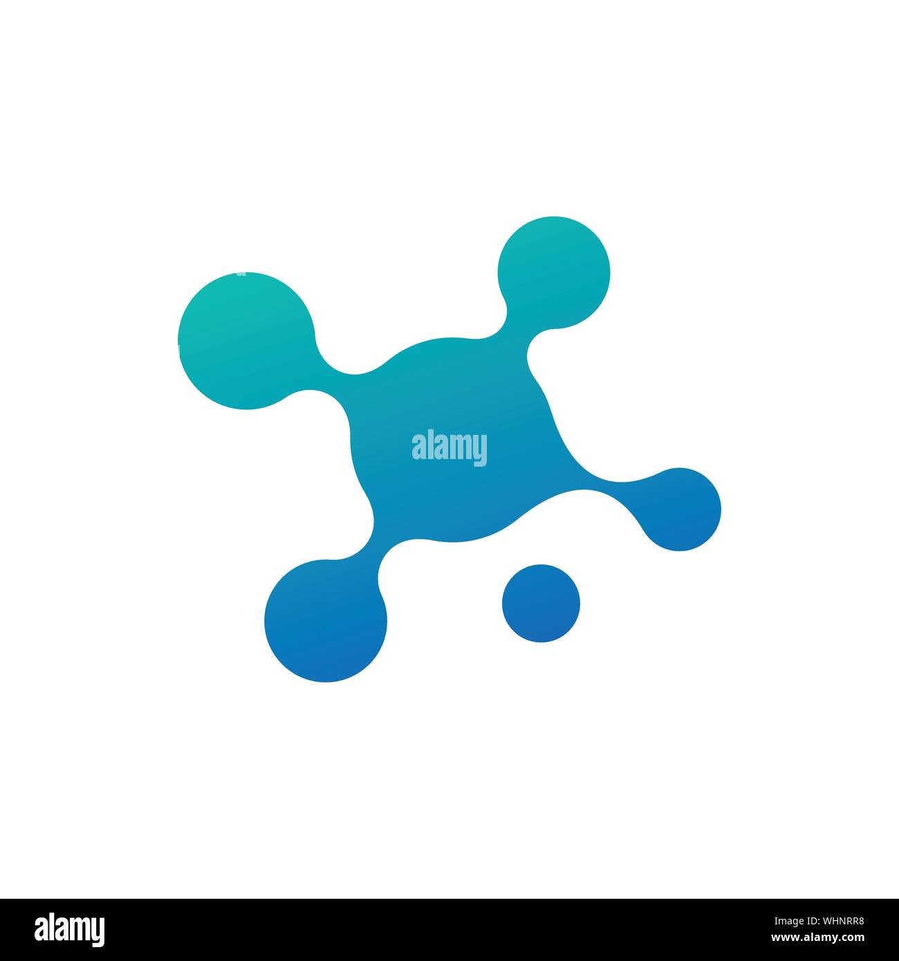 Abstract Fluid molecular structure logo template. Technology science ...
