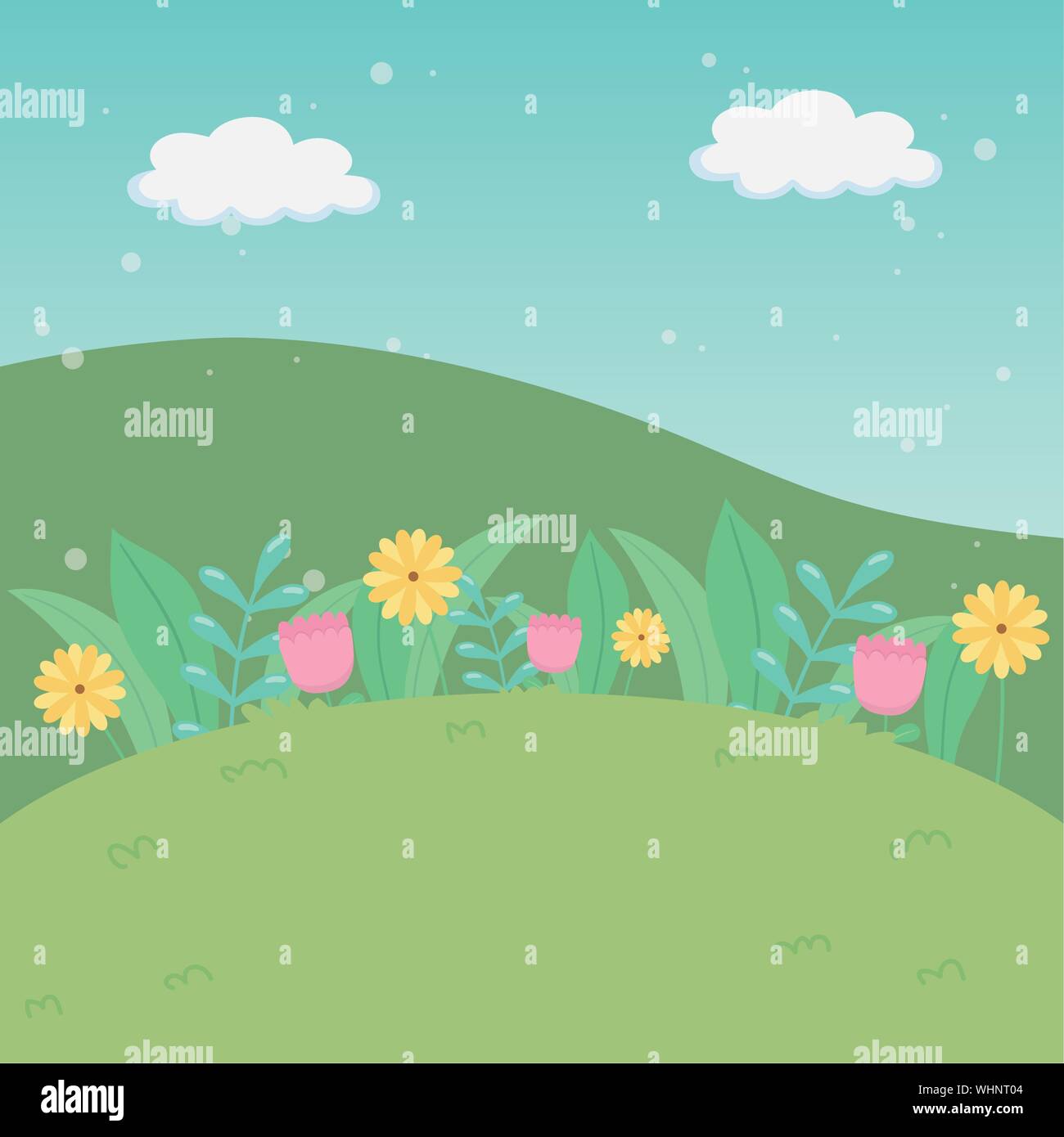 Shrubs design, Park nature outdoor beautiful season spring and summer ...