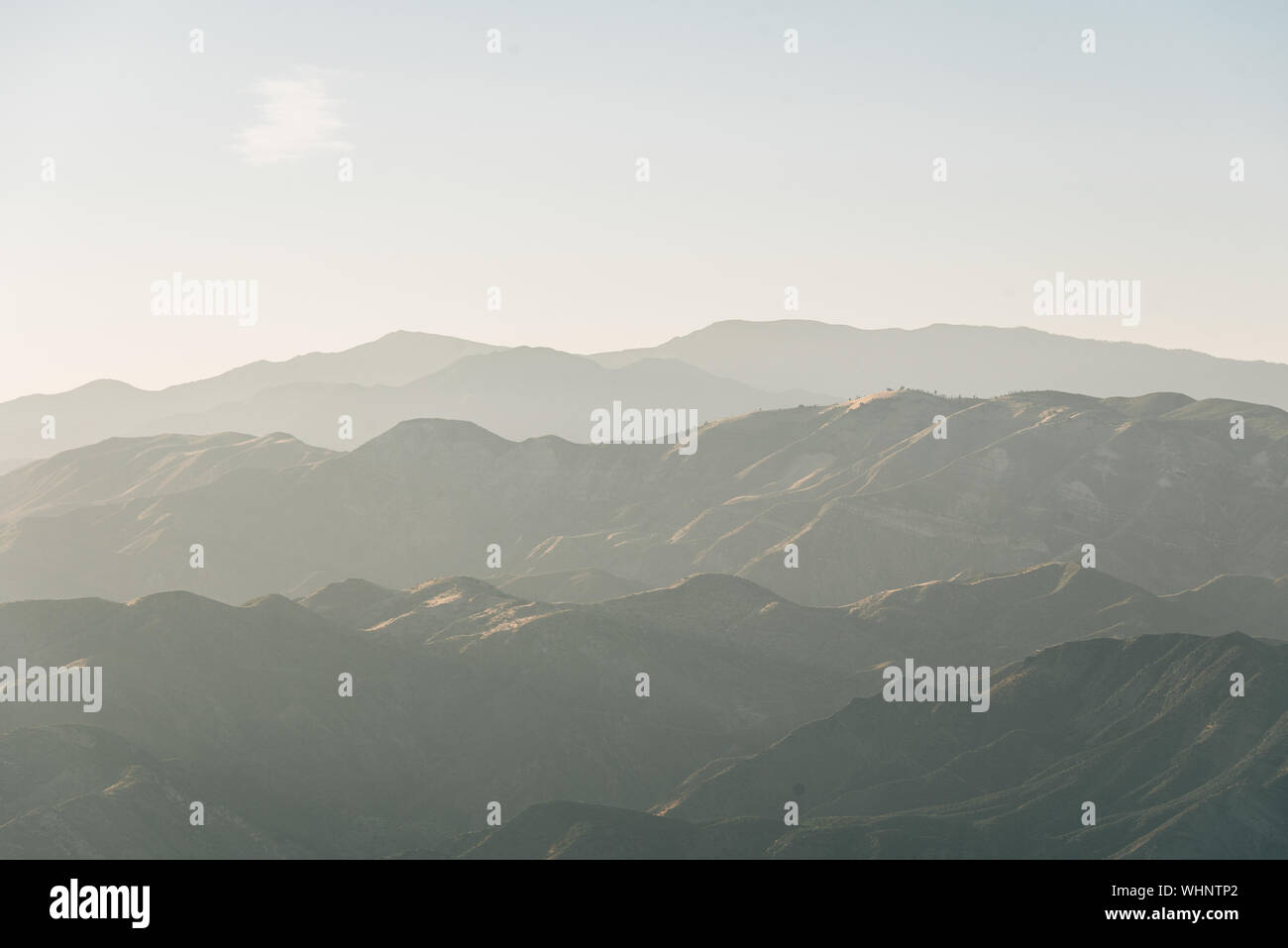 View of the Santa Ynez Mountains from Camino Cielo, in Los Padres ...