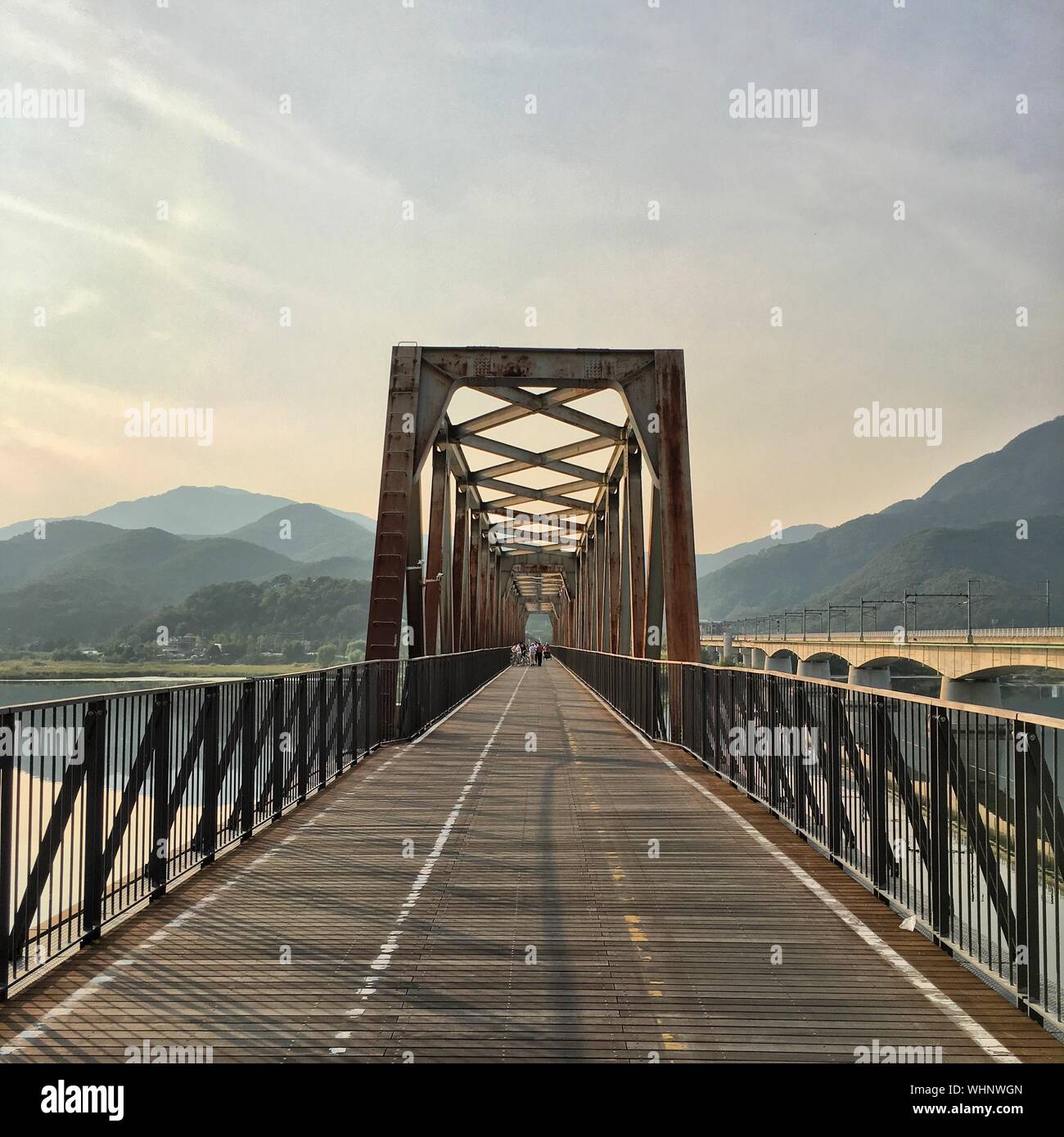 Long footbridge hi-res stock photography and images - Alamy
