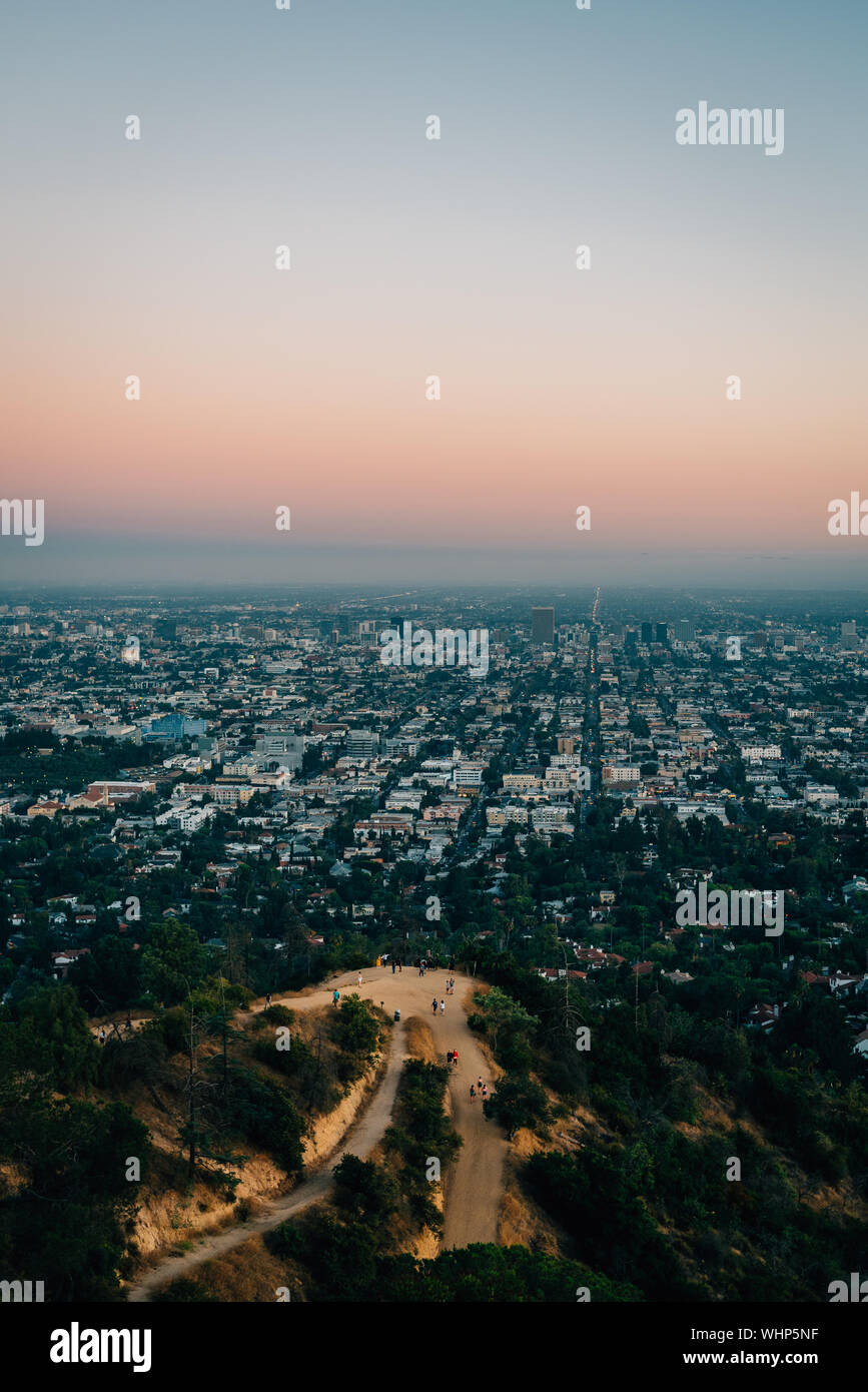 Sunset from the griffith observatory hi-res stock photography and ...
