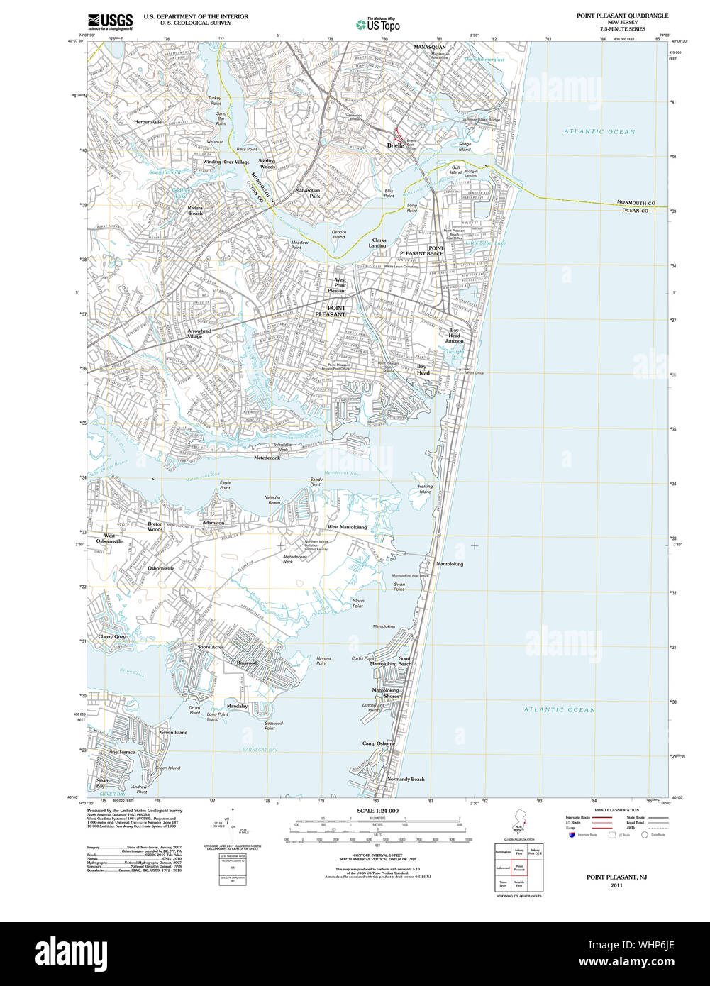 Map of point pleasant hi-res stock photography and images - Alamy